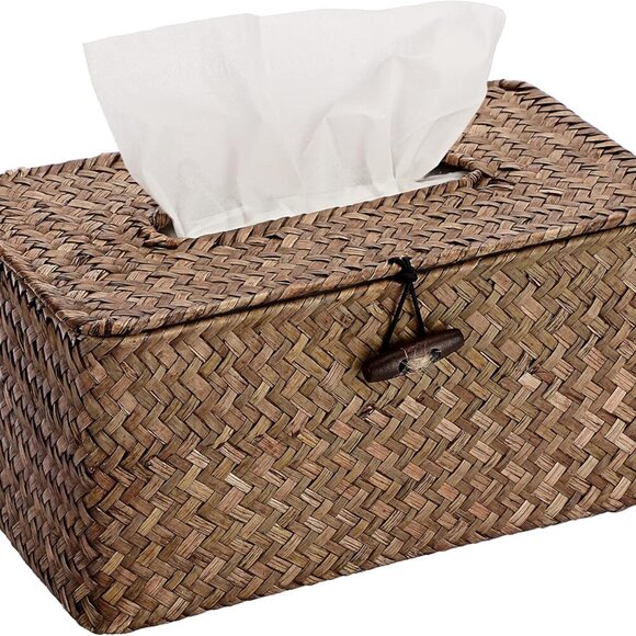 Bath | Tissue Box Cover Large Rectangle Tissue Box Seagrass Tissue Box ...